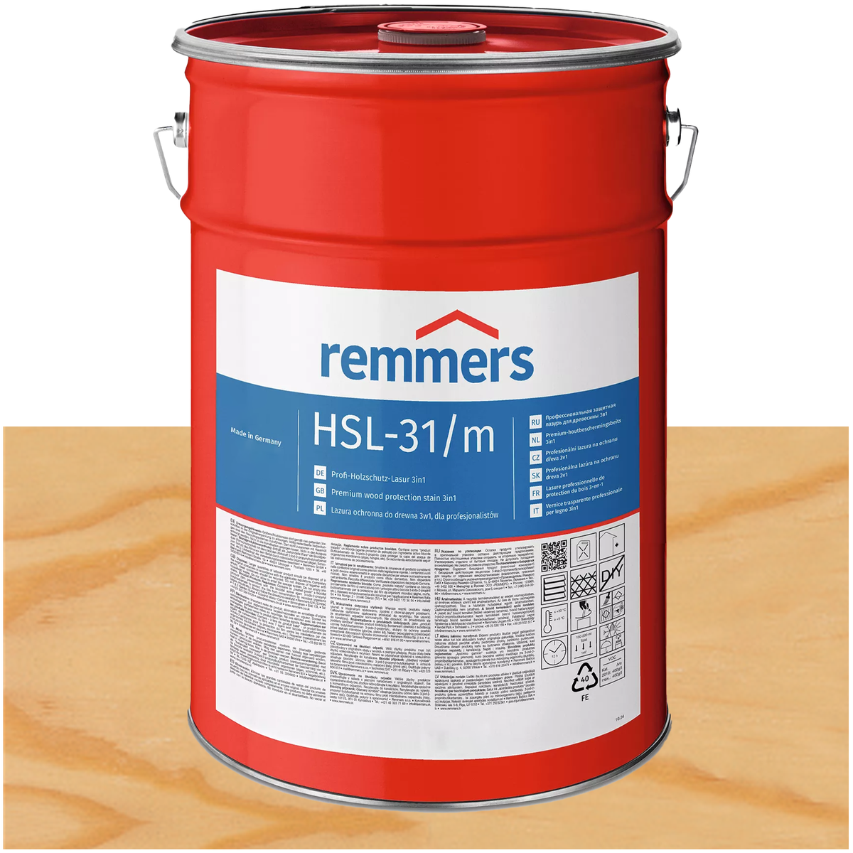 Remmers PROFESJONALNA lazura do drewna HSL-31 HK-Lasur BEZBARWNA 5L ...